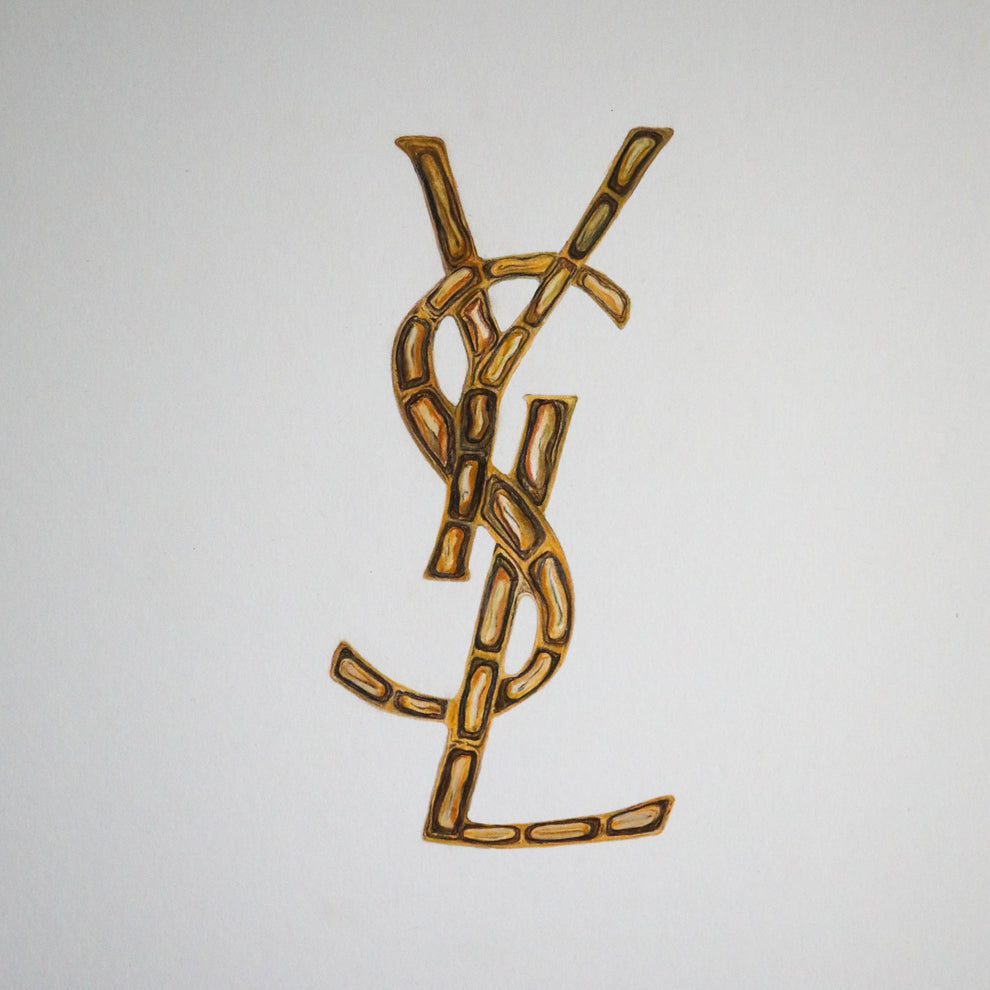 YSL Brooch | Original Drawing – HAN HOGEY